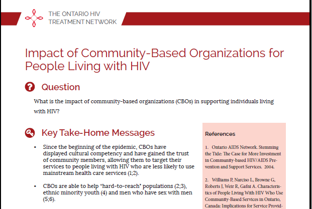 Rapid Response #97: Impact of Community-Based Organizations for People ...