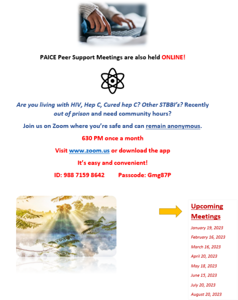Phoenix Society PAICE Peer Support Meetings - PAN