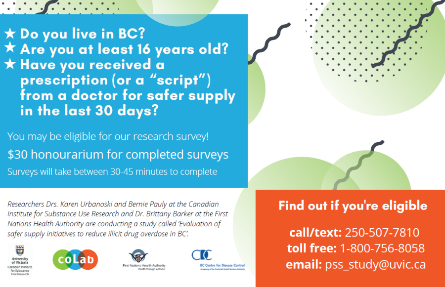 Take Part in Prescribed Safer Supply Study - PAN